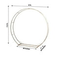 BalsaCircle Gold 8 feet Metal Double Hoop Backdrop Stand Wedding Arch ...