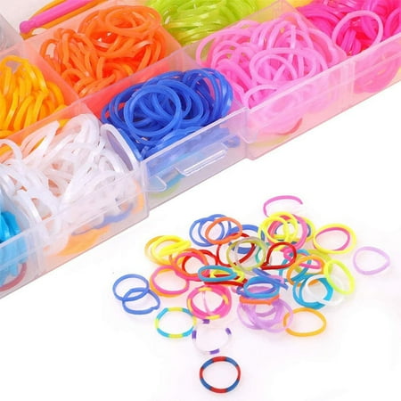 MELLIEX 600 Pieces Loom Bands Set, Rubber Loom Bands Box Starter Kit ...