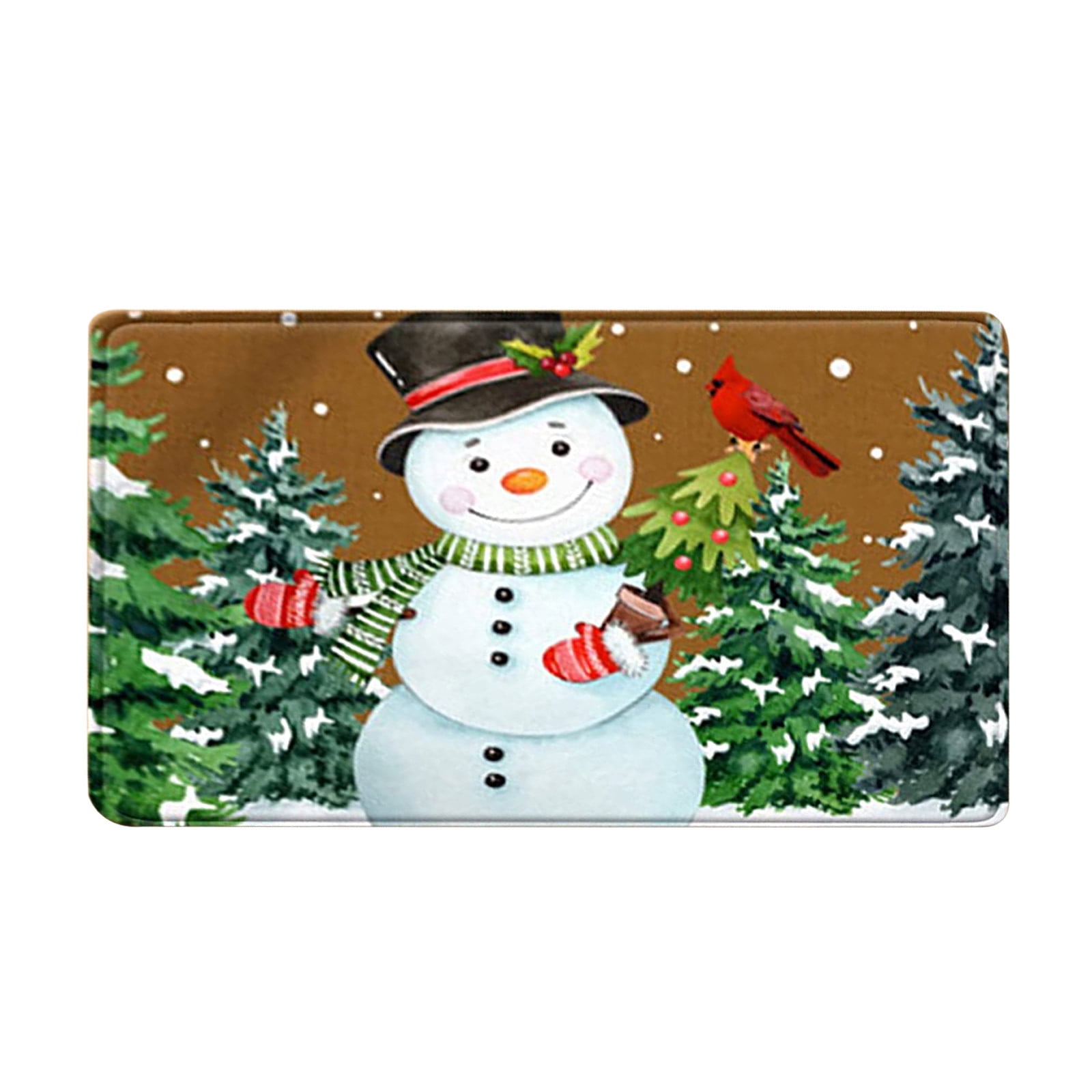 JeashCHAT Christmas Door Mat Cartoon Gnome Floor Mat Hallway Kitchen ...