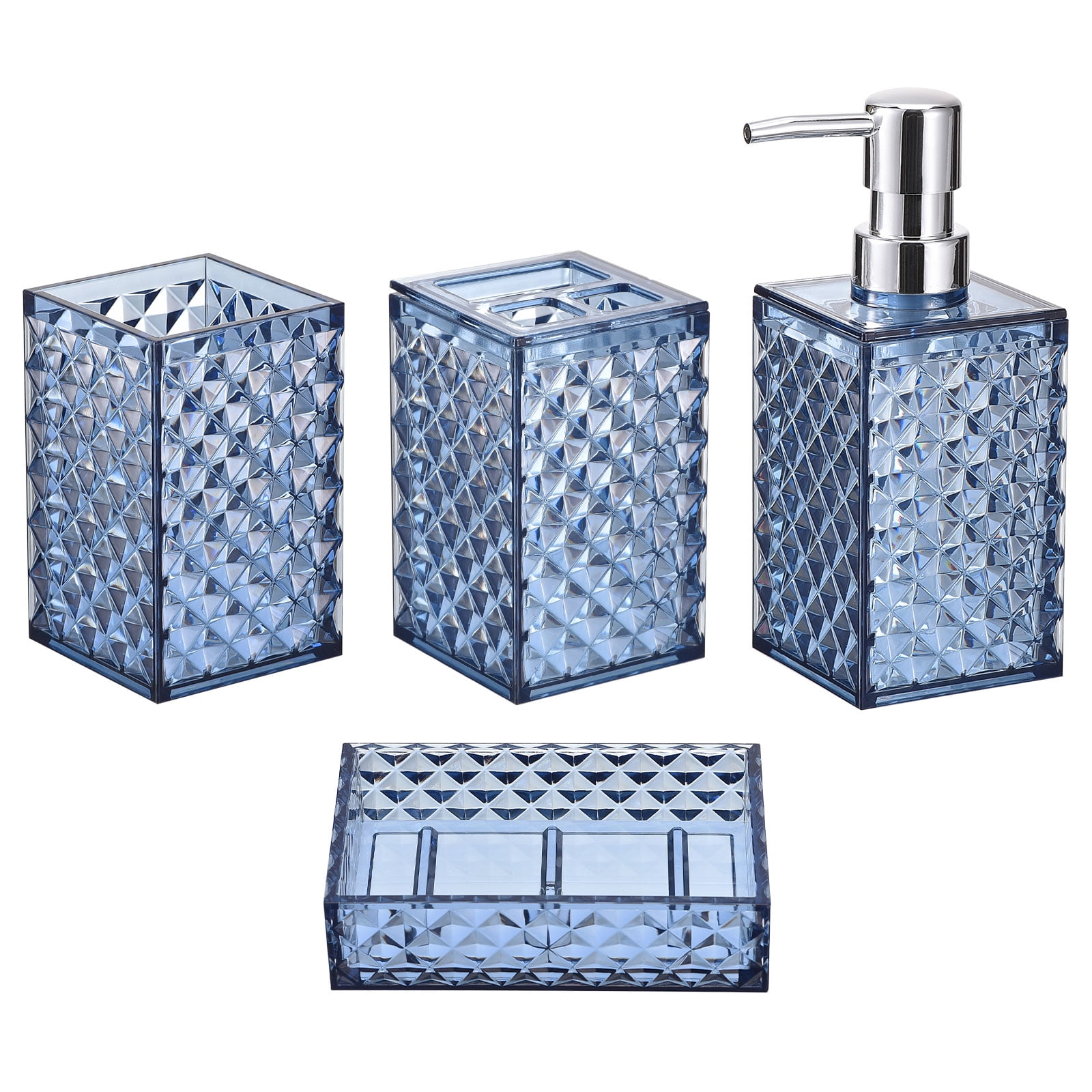 Click here for Unique Bargains 4 Pack Bathroom Accessories Set  P... prices