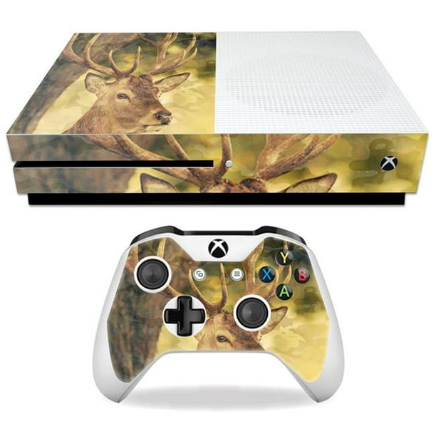 MightySkins MIXBONES-Deer Camo Skin Decal Wrap for Microsoft Xbox One S ...