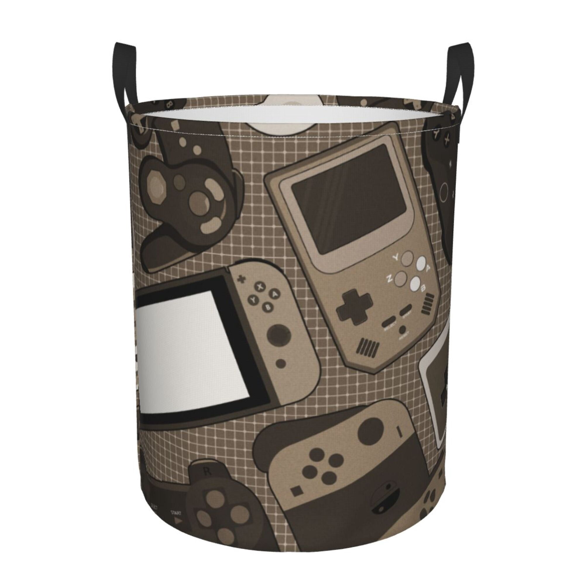 TEQUAN Waterproof Laundry Hampers, Retro Game Console Gamepads Pattern ...