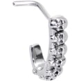 Body Candy Stainless Steel Halloween Scary Skulls Faux Hoop L Shaped ...