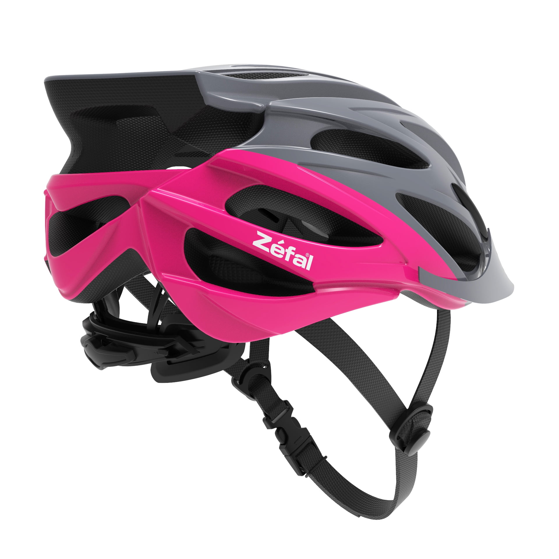 Zefal Women's Pro Gray Pink Bike Helmet (Universal Dial, 24 Large Vents ...