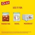 Glad Zipper Food Storage Plastic Bags, Gallon, 20 Count - Pack of 2 ...