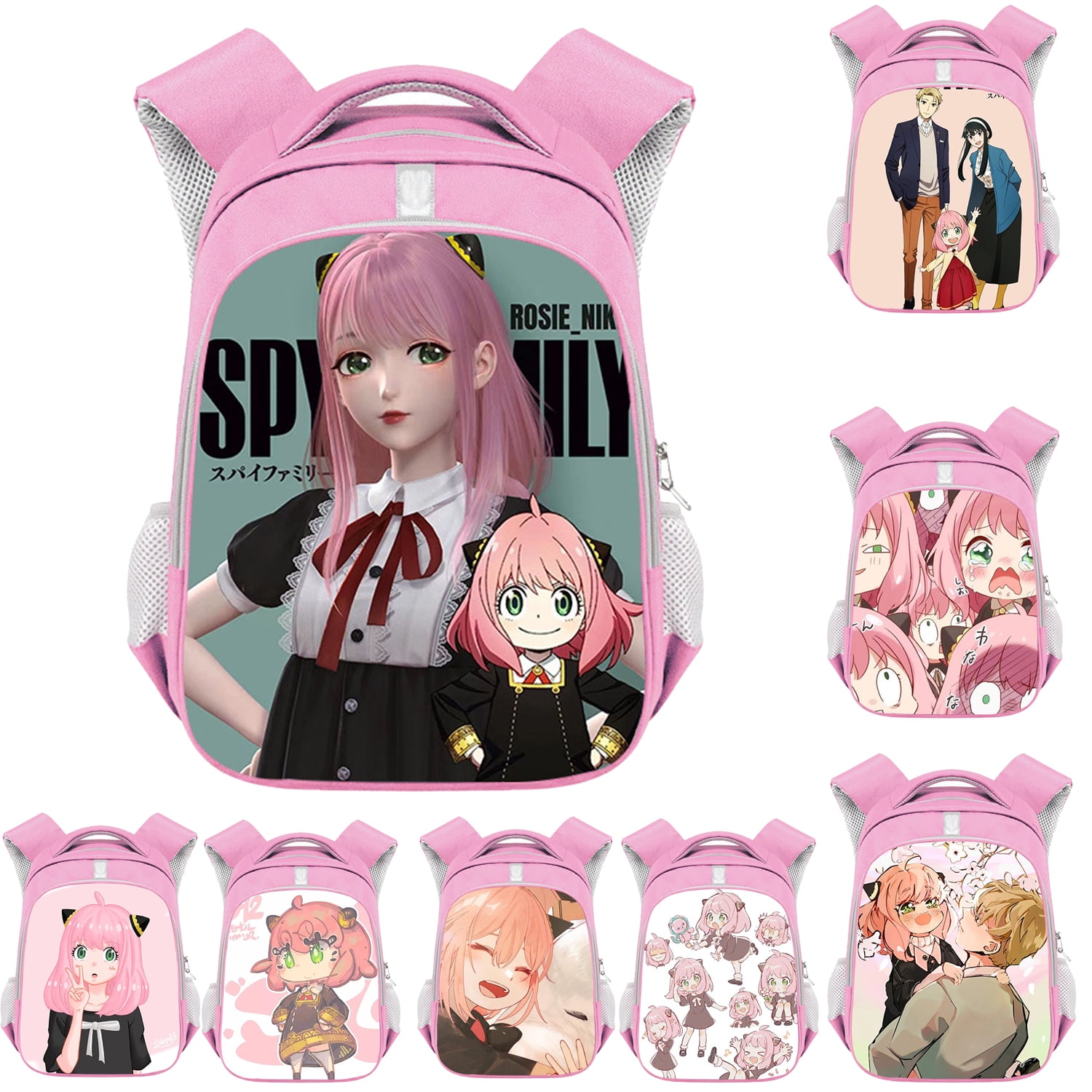 Cartoon Kawaii Anya Forger Spy X Family Backpack Bookbag School Bag for ...