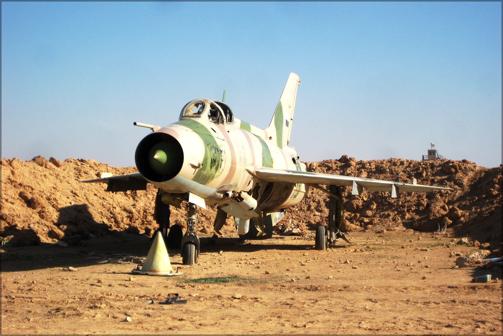 24"x36" Gallery Poster, Derelict Iraqi MiG-21 on Al Asad Airbase ...