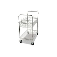 Vestil Manufacturing 1976900 Portable Mail Cart MAIL-55 2 Shelf - Gray ...
