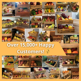 Golden Nature Two-Tier Bamboo Fruit & Vegetable Basket for Kitchen ...