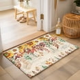 Area Rug 2x3ft, Fall Foliage Rustic Golden Sunflower Washable Rugs for ...