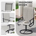 ELPOSUN 5 Piece Outdoor Patio Dining Set Swivel High Back Textilene ...