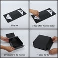 8x8x4 Black Cardboard Magnetic Gift Boxes Set of 4 for Wedding ...