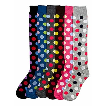 Fun Striped Multicolor Assorted 6-Pack Knee High Socks - Walmart.com
