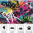 Abstract Graffiti Street Art Area Rug, Urban Hip Hop Pattern Carpet ...