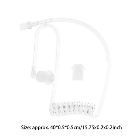 Earpiece Acoustic Tube Universal PVC of two-way Ear Bud Transparent ...