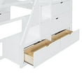 Full Size Loft Bed Frame with Build-in Desk and 7 Storage Drawers ...