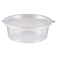 Pack of 100 Transparent Plastic Seasoning Jars - Hinged Lid Takeout ...