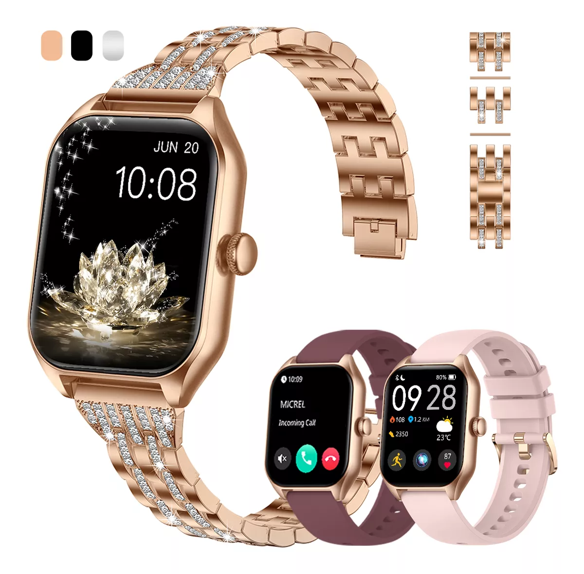 Reloj Smartwatch 1.85 Mujer Relojes Inteligentes Smart Watch | Walmart ...