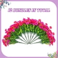 Artificial Flowers Hot Pink Purple Silk Plastic Morning Glory ...
