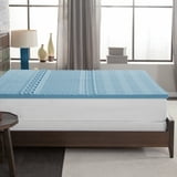 Mainstays 1.5” 7-Zone Reversible Memory Foam Mattress Topper, Twin-XL ...