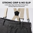 4‑Clip Adjustable Suspenders for Men – Heavy Duty Elastic Work Braces ...