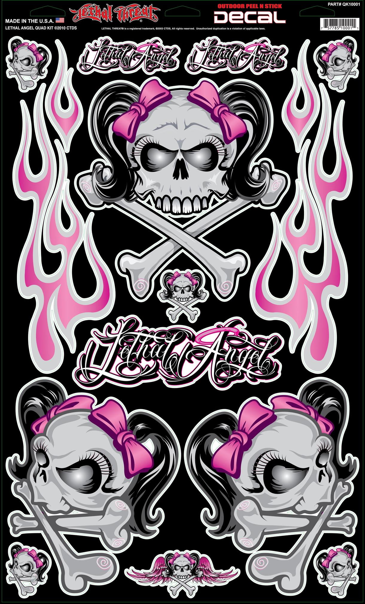 LETHAL THREAT DECALS Decals 12" x 20" Lethal Angel Kit QK10001 - Walmart.com