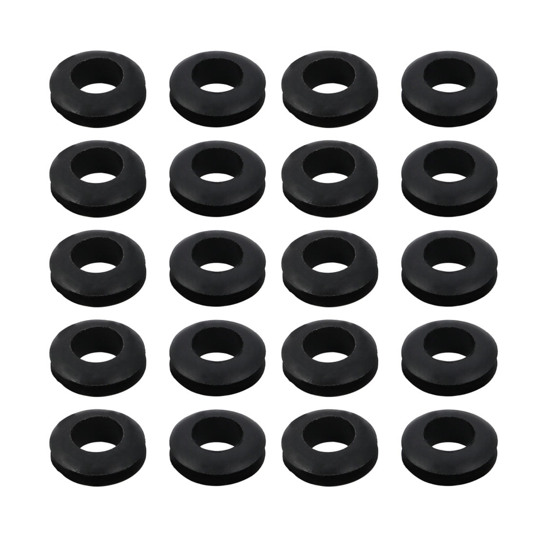 20pcs 8mm Diameter Floor Lamp Pire Protection Coil Rubber Grommet Black ...