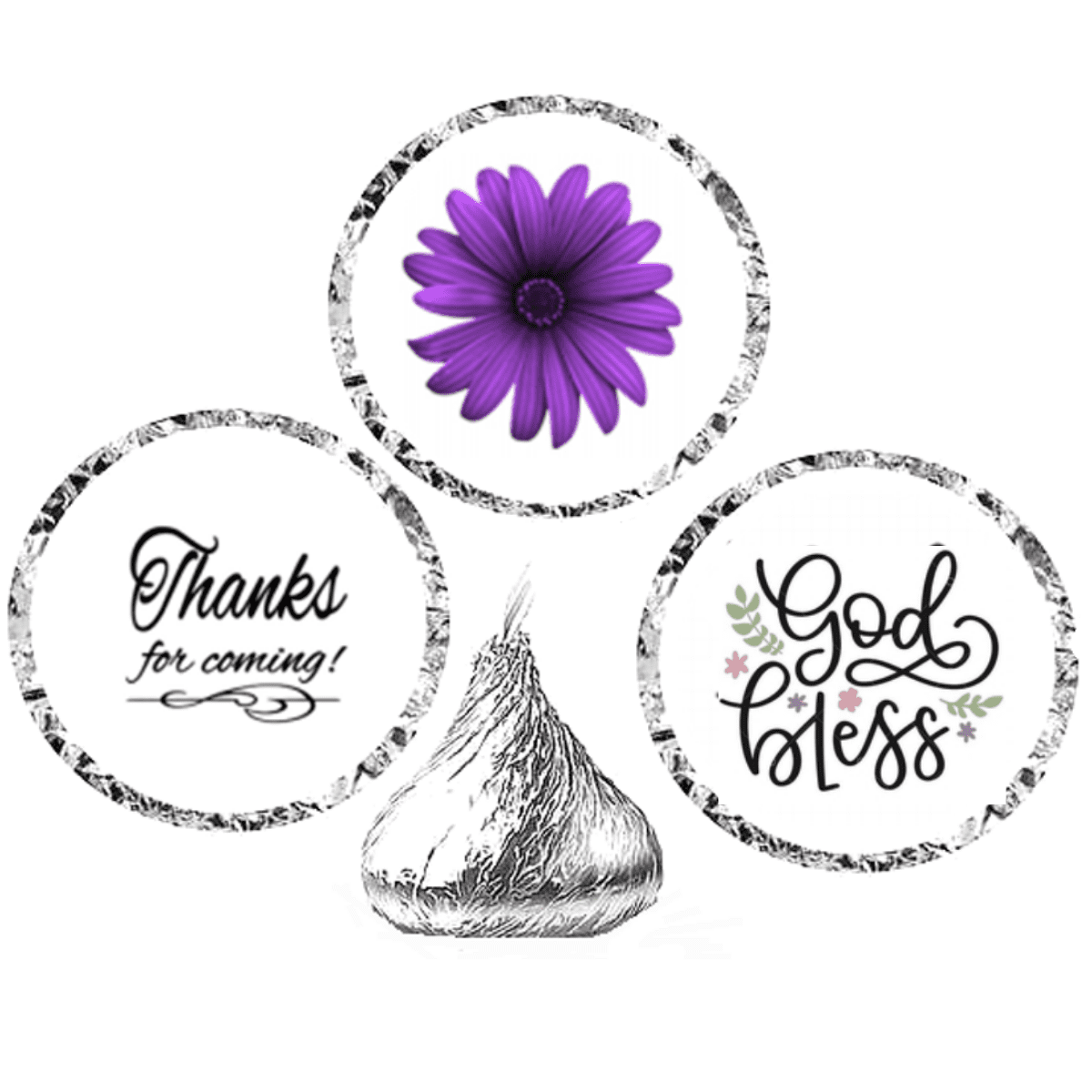 216ct Purple God Bless Religious Baptism Communion Party Favor Candy ...