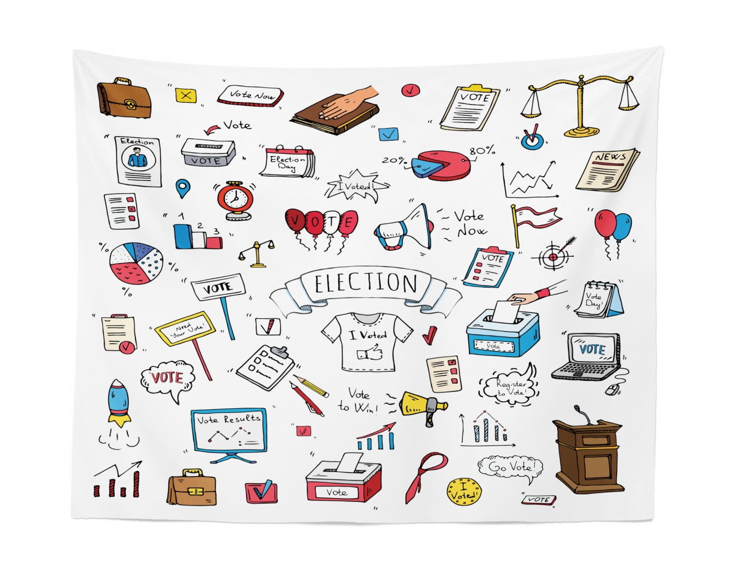 Beer Tapestry, Hand Drawn Brewery Alcohol Pub Beer Mug Bottle Butt ...