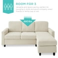 Best Choice Products Linen Sectional Sofa w/ Chaise Lounge, Reversible ...