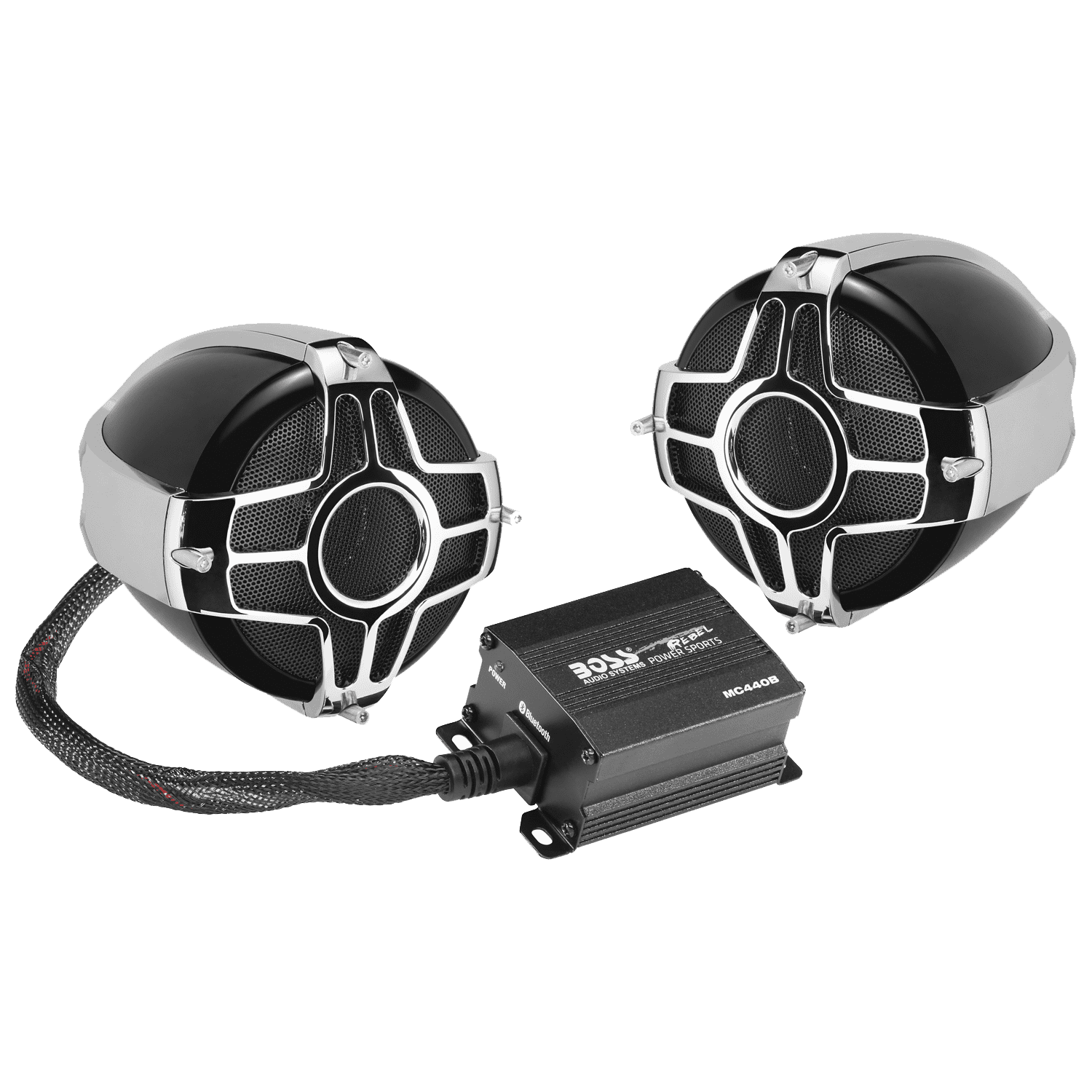 BOSS Audio Systems MC440B Motorcycle Speaker Amplifier, Bluetooth, 3 ...