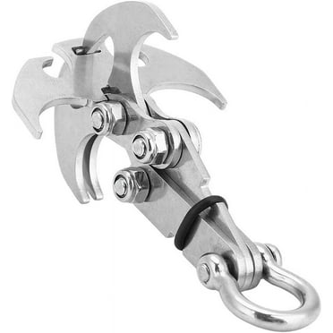 GoXteam Grappling Hook, 4-Claw Folding Stainless Steel Grapple Hooks ...