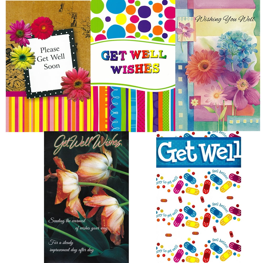 Assorted Get Well Greeting Cards 30 Pack - Walmart.com - Walmart.com