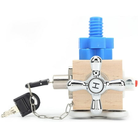 Montessori Lock Box Toy, Wooden Activity Cube Busy Block Preschool ...