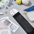 1Pc Rectangle Acrylic Knitting Needle Gauge & Yarn Wrap Guide Board 1Pc ...