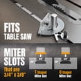 POWERTEC Universal Table Saw Miter Gauge and Aluminum Miter Bar, 27 ...