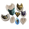 ANXPTIME Cat-Head Silicone-Casting Mold for DIY Crystal-Home Desktop ...