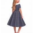 snilers Girls Vintage 1950s Dress Double Breasted Short Sleeve Polka ...