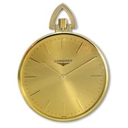 Unitron Enterprise IP-Plated Stainless Steel Open Face Gold Dial Pocket ...