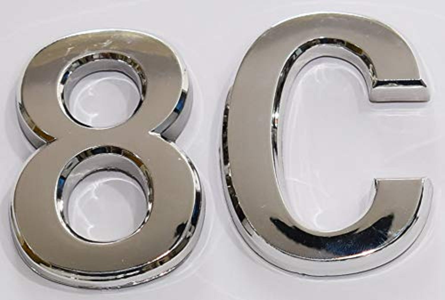 Apartment Number 8C Sign/Mailbox Number Sign, Door Number Sign. (Silver ...