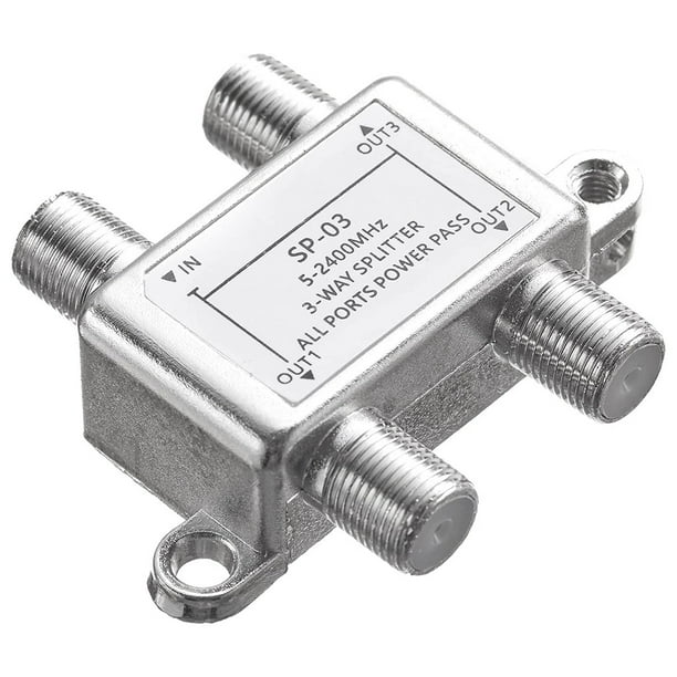 Symkmb 3 Way Coaxial Cable Splitter,5-2400MHz,Wroks with CATV,STB Box ...