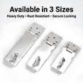 Stainless Steel Door Hasp Latch with Screws Heavy Duty Safety Padlock ...