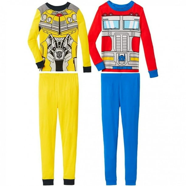 Transformers Bumblebee and Optimus Prime Boy's 4-Piece Pajama Set-Size ...