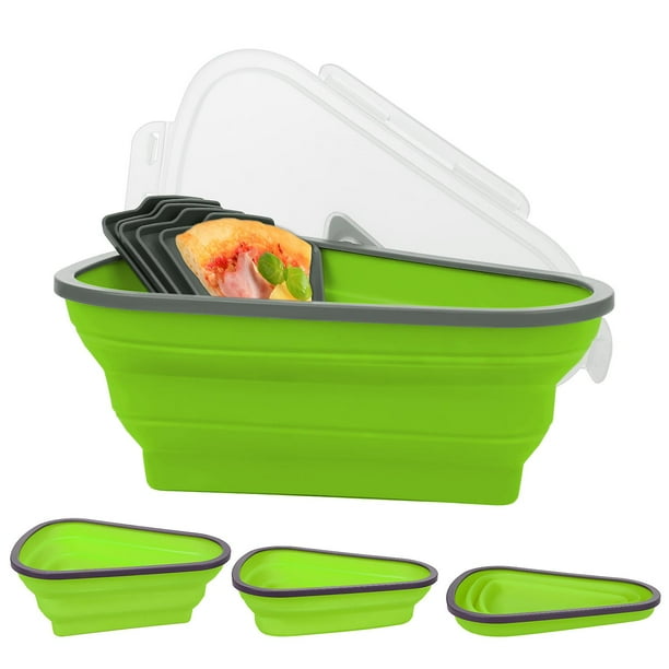 Reusable Pizza Pack Container Box Foldable Triangular Pizza Storage ...