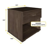 Boyd Sleep Novara One Drawer Nightstand with Open Storage, Black ...