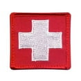 White Cross Medic Patch/First Aid Symbol w/Hook Backing, 1 7/8" x 1 7/8 ...