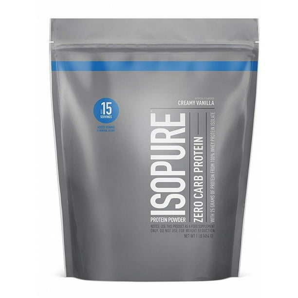 Isopure Zero Carb Protein Powder, Vanilla, 25g Protein, 1 Lb - Walmart ...