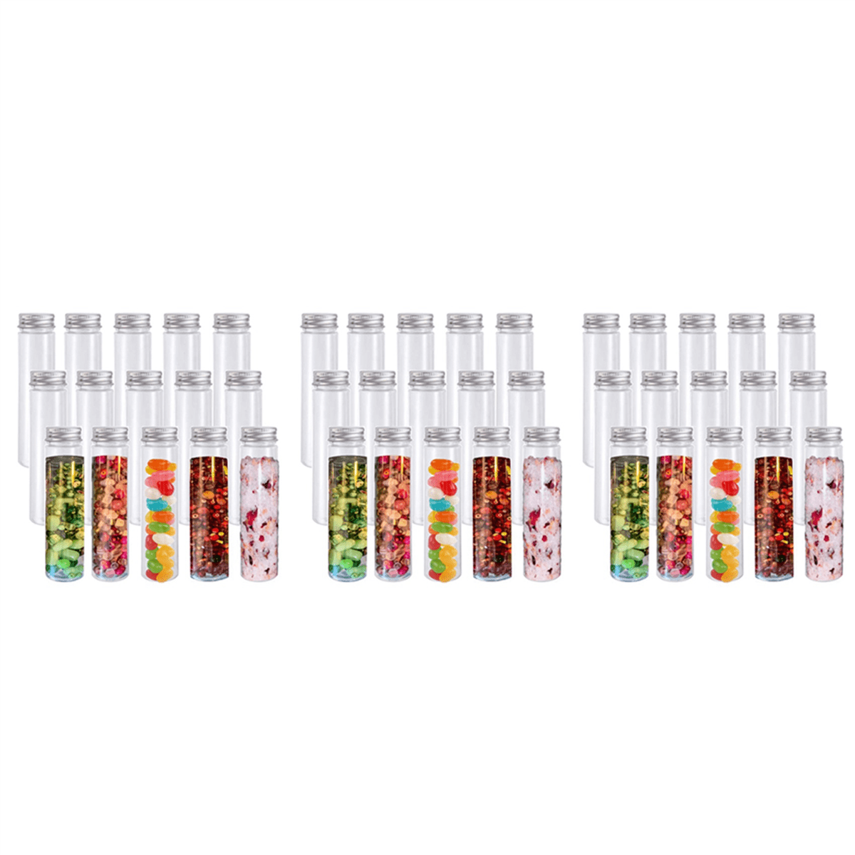 Click here for Geloo 45pcs 110ml Plastic Test Tube clear Flat Tes... prices