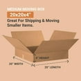 Large 20x20x4 Kraft Flat Corrugated Boxes Bundle from Box Partners (10 ...