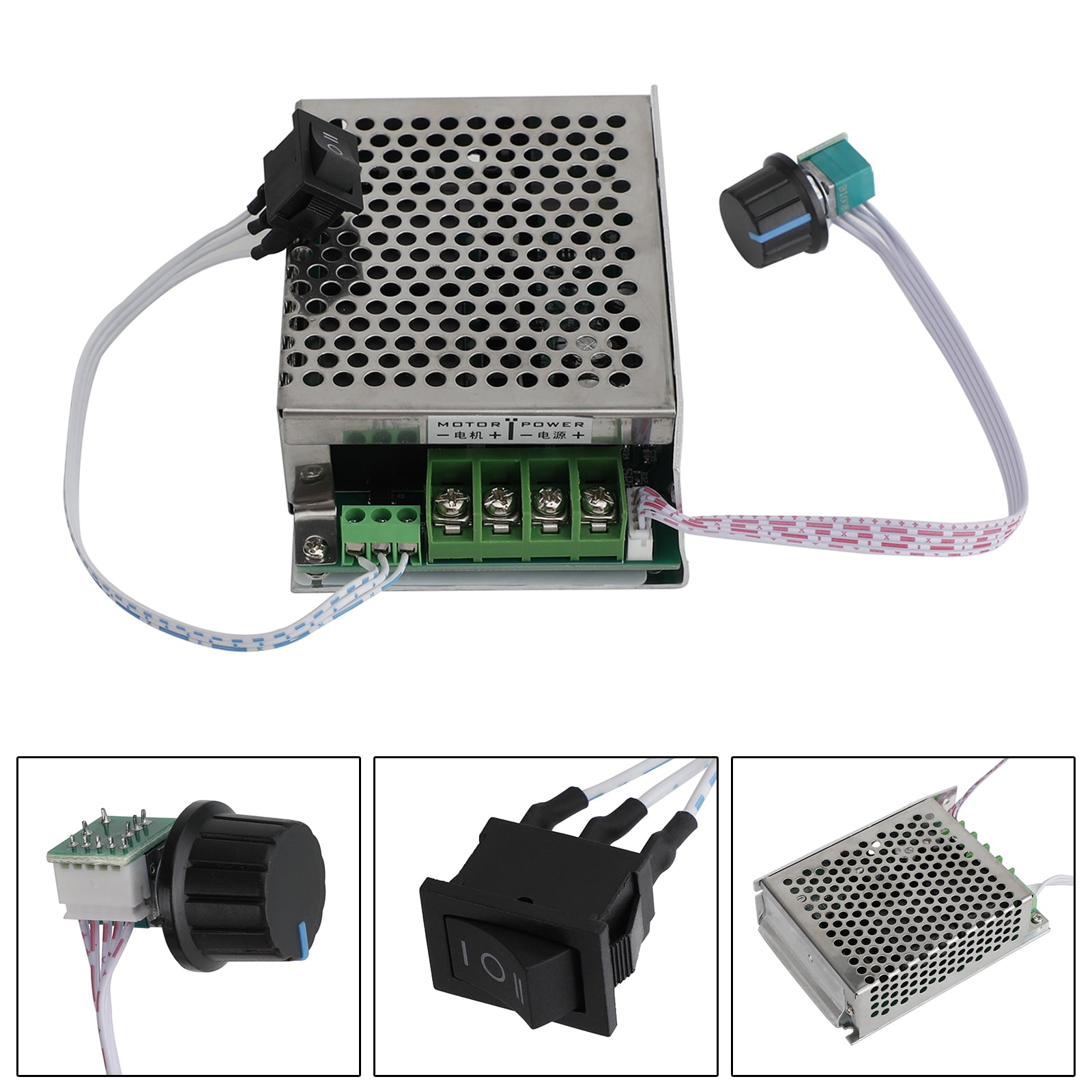 DC 12V 24V 36V 48V 40A PWM DC Motor Speed Controller CW CCW Reversible ...